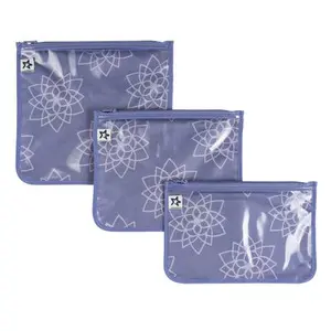 TINY TWINKLE Tsa Approved Clear Front Travel Pouches - Lotus