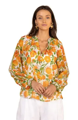 Hale Bob Huxley Voile Top - Orange
