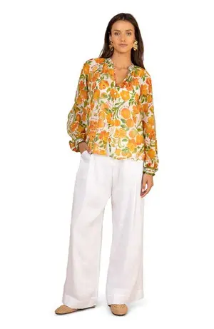 Hale Bob Huxley Voile Top - Orange