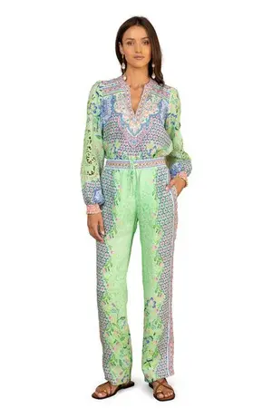 Hale Bob Azenor Washed Linen Pant - Green