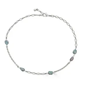 LONI PAUL JEWELRY Keshi Pearl Necklace - Silver