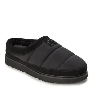 DEARFOAMS Fireside Grafton Sport Nylon Puff Clog Water Resistant Slippers - Black