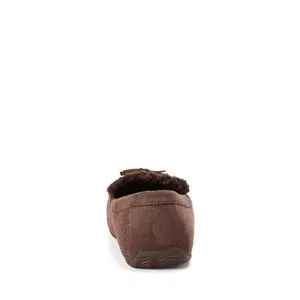 DEARFOAMS Perkins Moccasin Slippers With Tassel Detail - Coffee