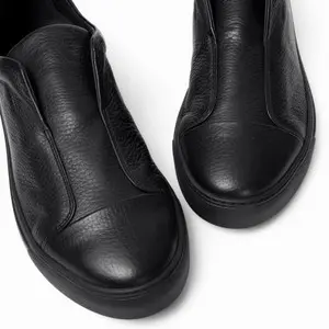 HARRYS OF LONDON Aaron Deerskin Slip-on Sneakers - Black