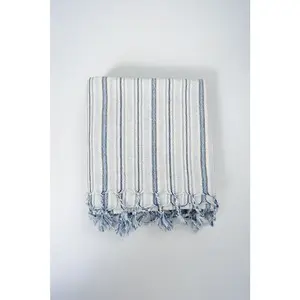 HOME AND LOFT Thin Stripe Cape Towel - Blue