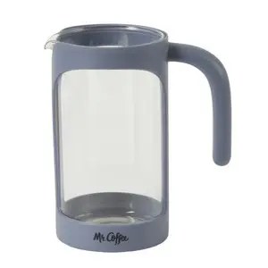 MR. COFFEE Retro Brew 31 Oz Borosilicate Glass Coffee Press - Blue