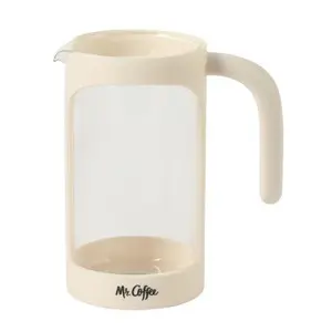 MR. COFFEE Retro Brew 31 Oz Borosilicate Glass Coffee Press - Cream