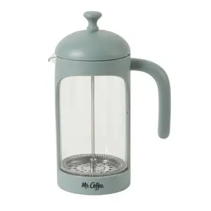 MR. COFFEE Retro Brew 31 Oz Borosilicate Glass Coffee Press - Teal
