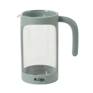 MR. COFFEE Retro Brew 31 Oz Borosilicate Glass Coffee Press - Teal