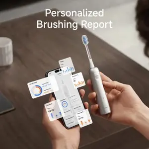 LAIFEN Wave Pro Electric Toothbrush With 2 Heads And Storage Bag - Silver
