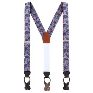 Trafalgar Freedom's Torch Patriotic Silk Novelty Button-end Suspenders