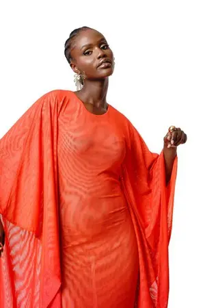 OFUURE Sienna Kaftan Maxi Dress - Orange