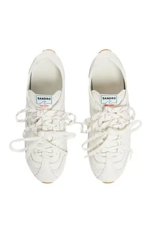 Sandro Light Wave Leather Trainers