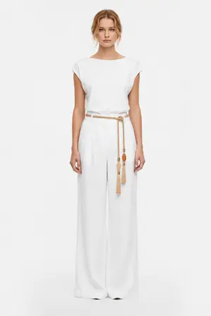 DANIELA MILLAN JEWELRY Silk Tassel Belt - Beige