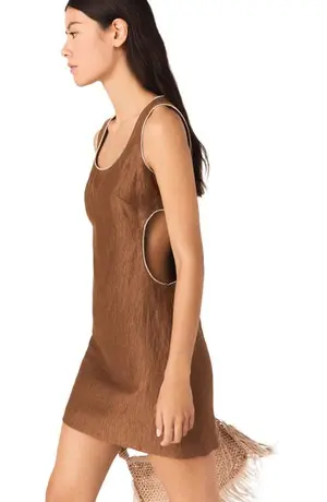 Maje Short Linen-blend Dress