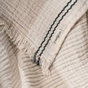 HOME AND LOFT Soho Supersoft 4-layer Linencotton Gauze Throw