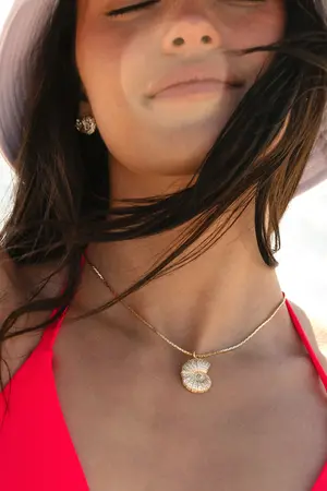 ELECTRIC PICKS 14kt Plated Nautilus Charm Necklace