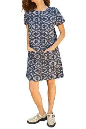 Ace & Jig Button Front Mini Shift Dress - Compass
