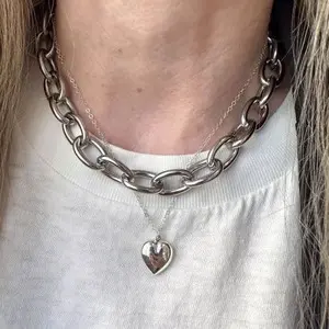 OUTOFOFFICE Sterling Heart Charm Necklace