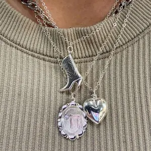 OUTOFOFFICE Sterling Heart Charm Necklace