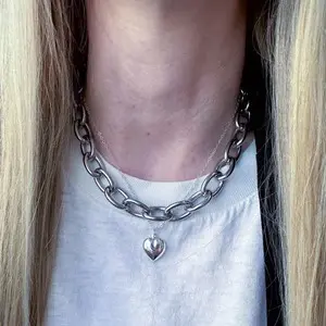 OUTOFOFFICE Sterling Heart Charm Necklace