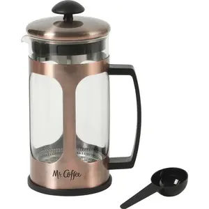 MR. COFFEE Daily Brew 30 Oz Borosilicate Glass Coffee Press - Copper