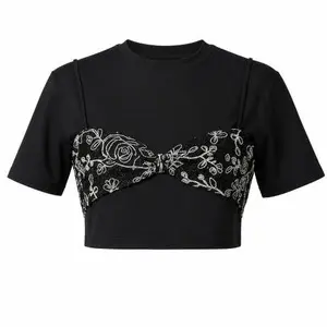 SAN MALO Cropped Lace Bikini T-shirt