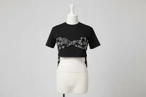 SAN MALO Cropped Lace T-shirt