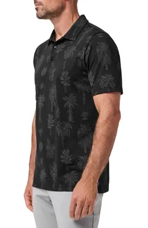 Travis Mathew Palm Tree Print Jersey Polo
