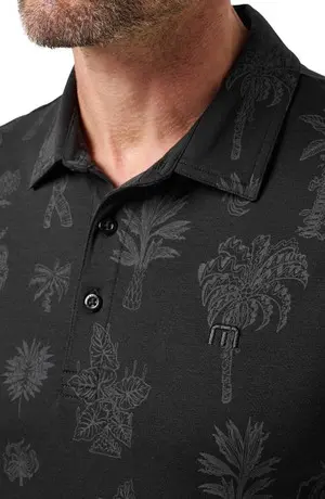 Travis Mathew Palm Tree Print Jersey Polo