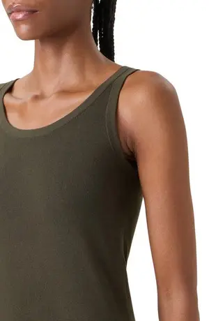 Akris Scoop Neck Cotton Sweater Tank