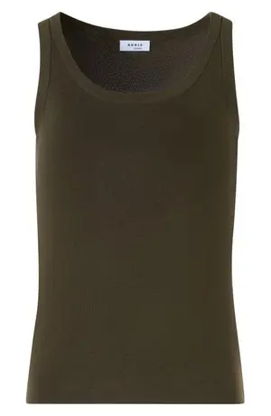 Akris Scoop Neck Cotton Sweater Tank