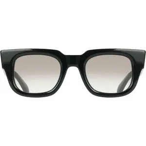 FERRAGAMO 49mm Small Rectangle Sunglasses Black