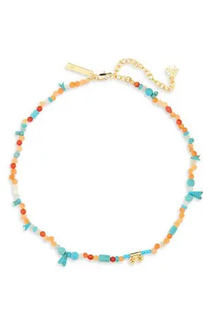 Lele Sadoughi X The Met Beaded Necklace - Sunset Faience
