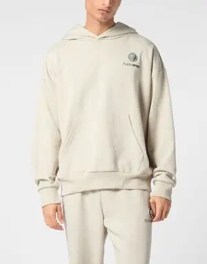 PLEIN SPORT Oversize Hoodie Sweatshirt Ls Scratch - Grey