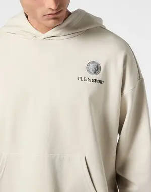 PLEIN SPORT Oversized Graphic Hoodie - Grey