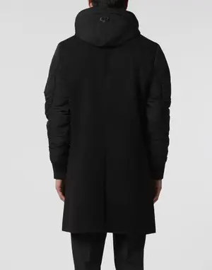 Philipp Plein Single Breast Hooded Coat
