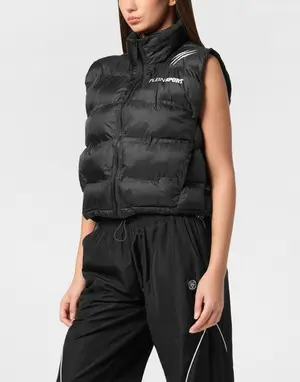 PLEIN SPORT Reversible Padded Vest - Black