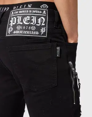 Philipp Plein Denim Trousers Super Straight Cut