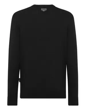 Philipp Plein Pullover Round Neck 1978 Logo - Black
