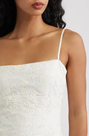 House Of Cb Serenella Broderie Anglaise Column Gown