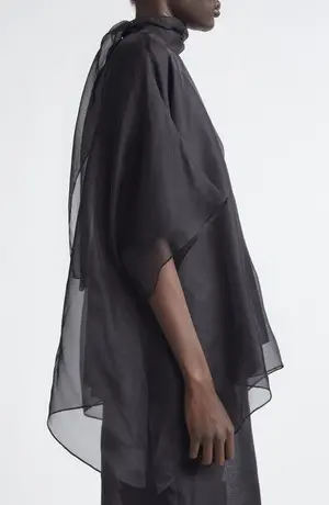 Brandon Maxwell Cali Silk Organza Top