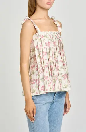 WAYF Stevie Floral Linen Blend Top