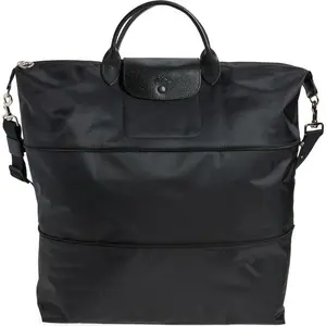 Longchamp Le Pliage One S Canvas Travel Bag Expandable - Black