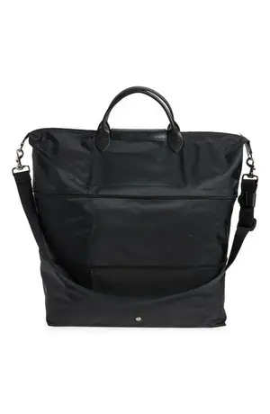 Longchamp Le Pliage One S Canvas Travel Bag Expandable - Black