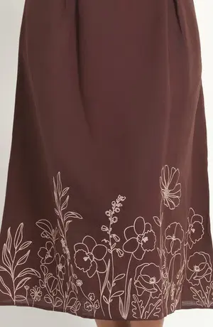 ESTELLE Emery Print Linen Blend Maxi Dress