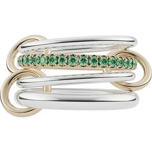 SPINELLI KILCOLLIN Nimbus Two-tone Linked Emerald Rings