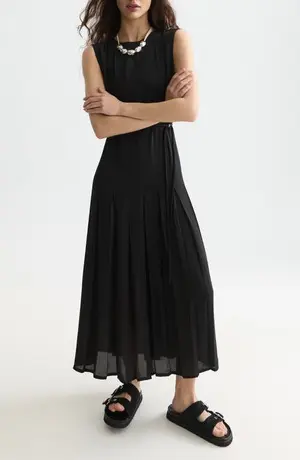 Scotch & Soda Pleated Maxi Dress - Meteorite