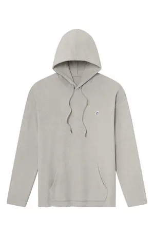 Tommy John Cabana Terry Hoodie With Drawstring Hood And Kangaroo Pocket - Dove