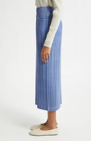 Issey Miyake Trompe L'oeil Pleated Midi Skirt